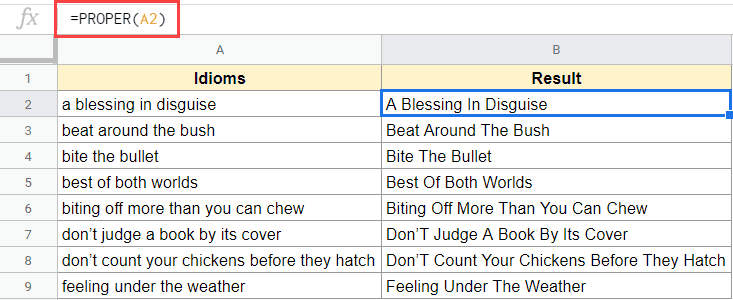 Capitalize First Letters In Google Sheets Easy Formula 