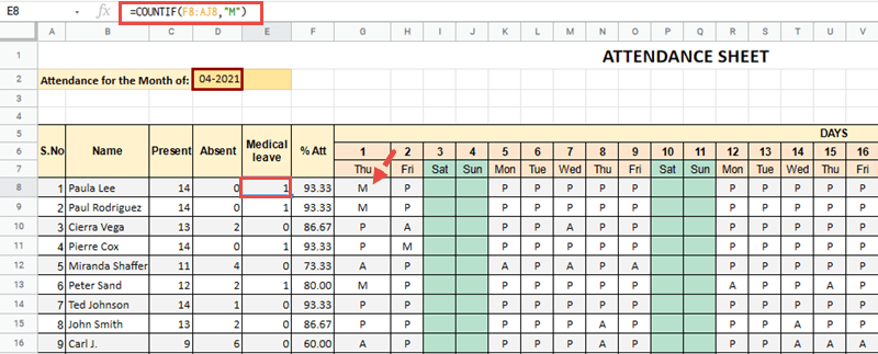 Free Google Sheets Attendance Template Easy To Use In 2023