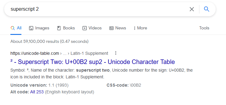 How To Make A Superscript 1 Copy Paste Vastposts
