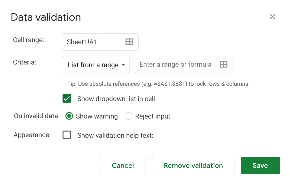Google Sheets Data Validation The Ultimate Guide For 2023